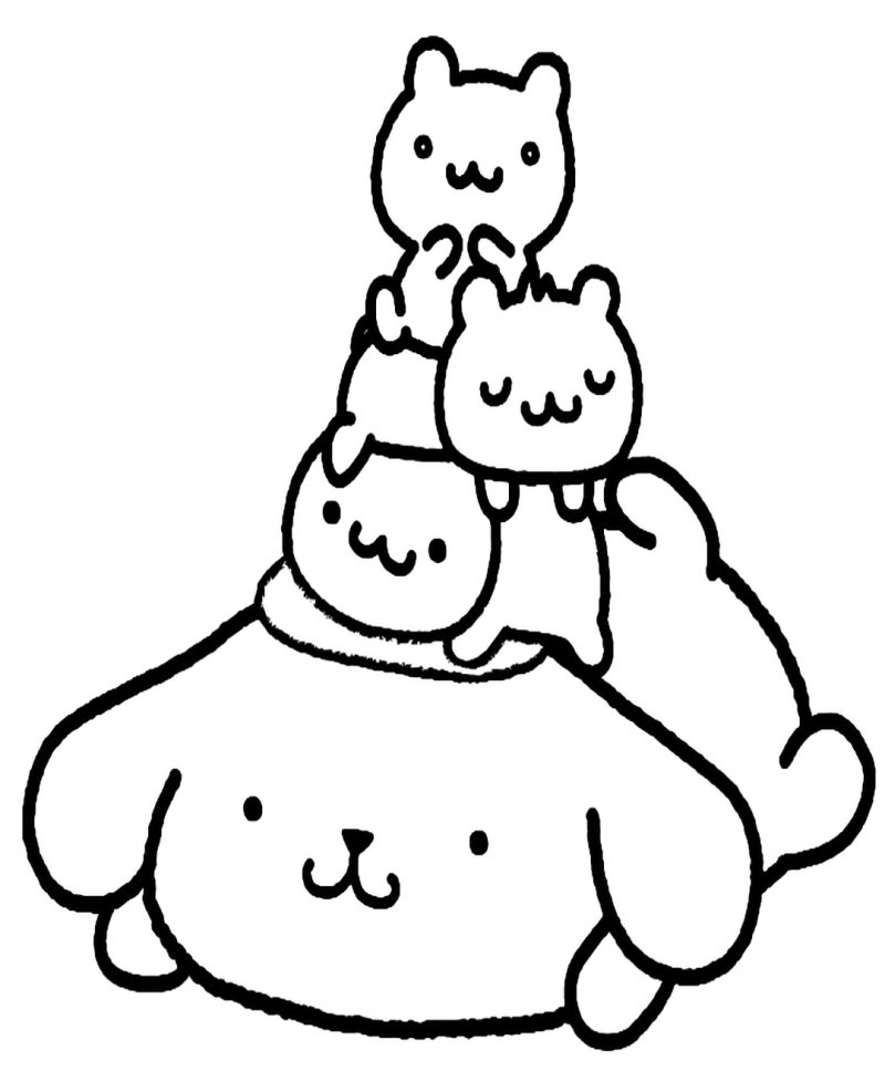 무료다운 폼폼푸린 색칠공부 산리오 색칠공부51종 폼폼푸린 색칠도안 산리오 색칠도안 네이버 블로그